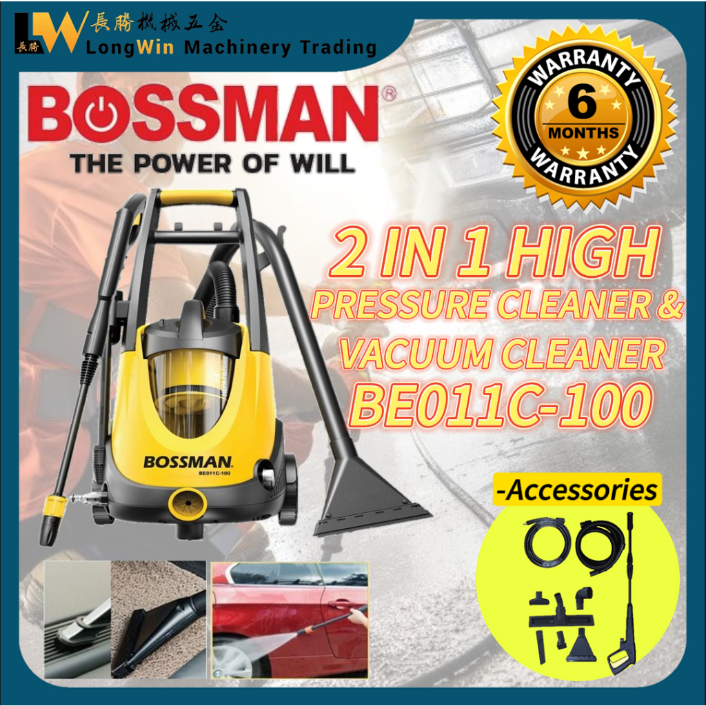 Bossman BE011C-100 2 in 1 High Pressure Cleaner & Vacuum Cleaner 1400W ...