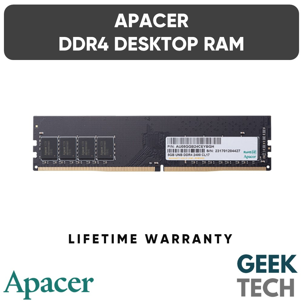APACER DDR4 2666MHz/3200MHz Desktop Memory Module RAM (4GB/8GB/16GB) | Shopee Malaysia