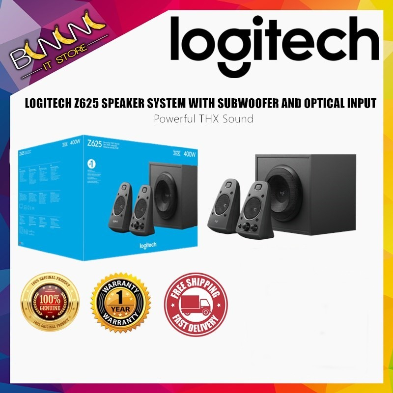 (ORIGINAL MALAYSIA) LOGITECH Z625 2.1 POWERFUL THX CERTIFIED SOUND COMPUTER GAMING SPEAKER ...