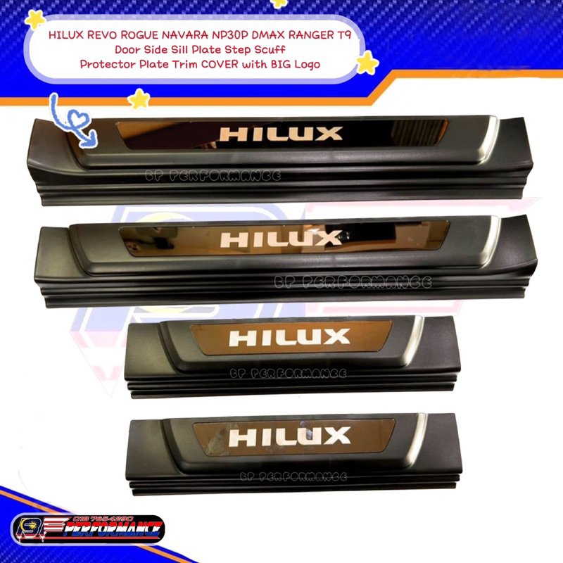 HILUX REVO ROGUE NAVARA NP30P DMAX RANGER T9 Door Side Sill Plate Step ...