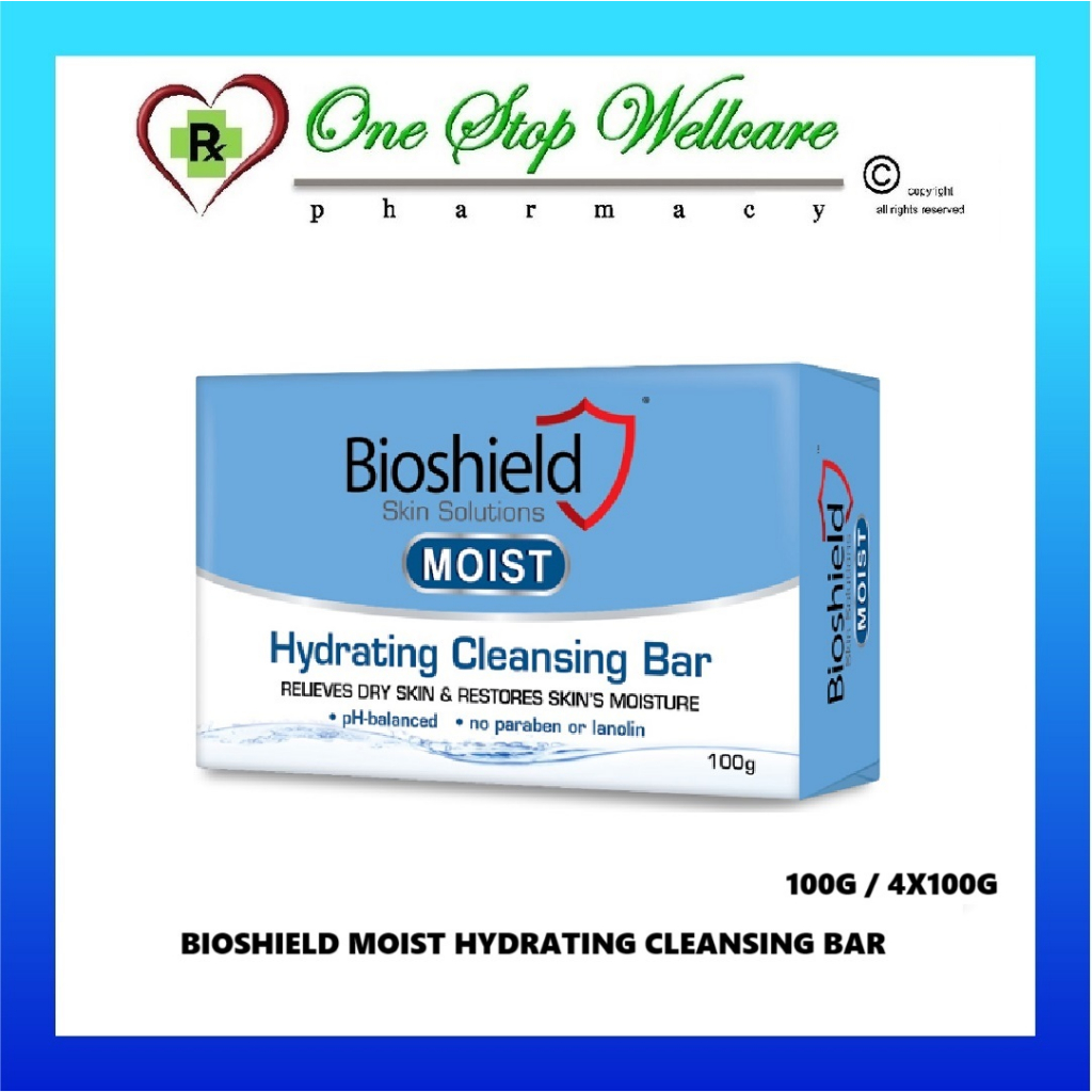 BIOSHIELD SKIN SOLUTIONS MOIST HYDRATING CLEANSING BAR 100G / 4X100G ...