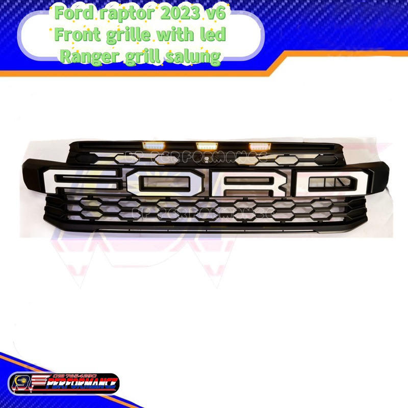 Ford raptor 2023 v6 Front grille with led ranger grill salung T9 RANGER ...