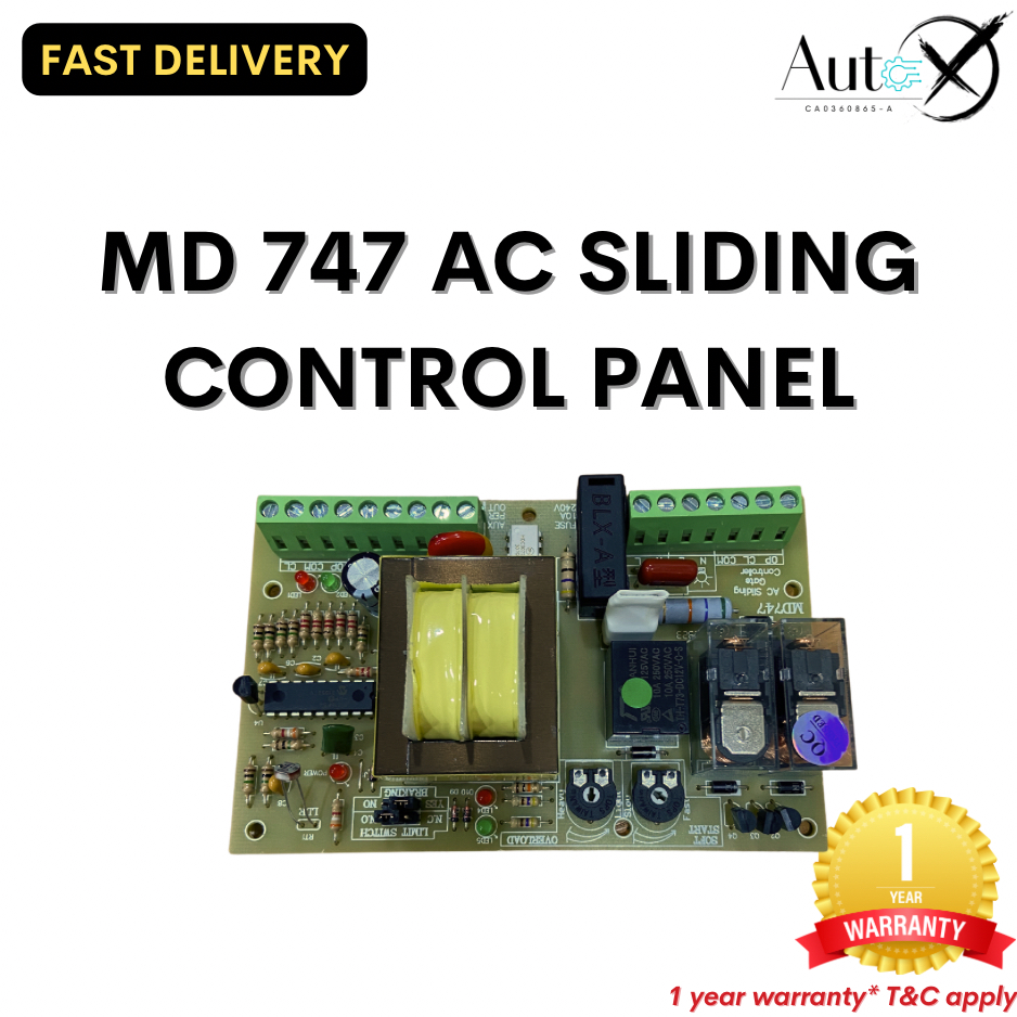 MD 747 AC Sliding Control Panel - AC Motor/Celmer/G-force/L200/L400/BFT ...
