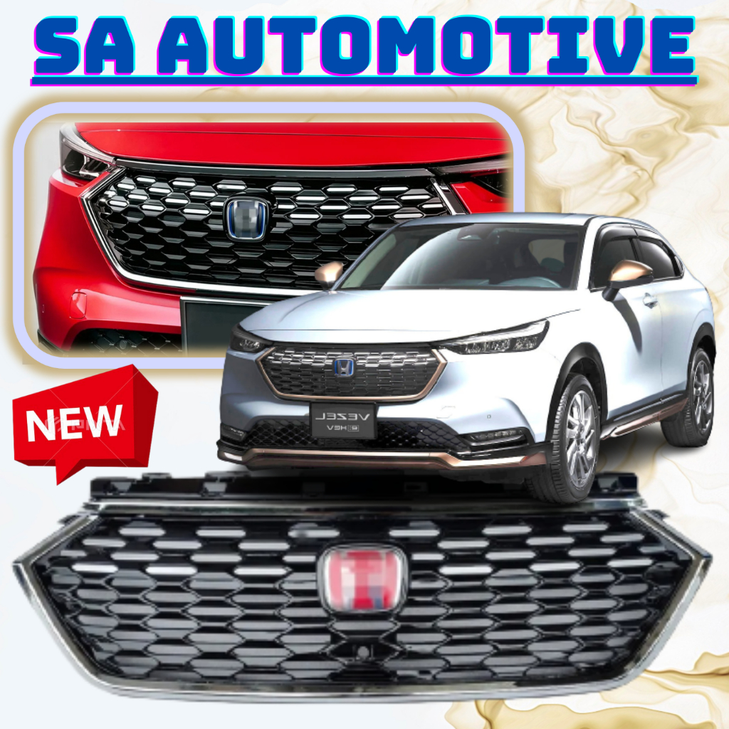 FREE LOGO HONDA HRV VEZEL 2023 FRONT GRILLE CHROME RS | Shopee Malaysia