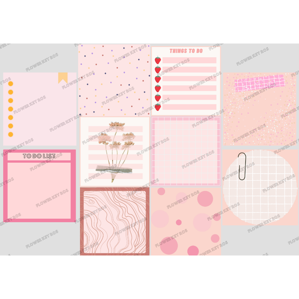 Pink Theme Memo Pad Digital Template | Shopee Malaysia