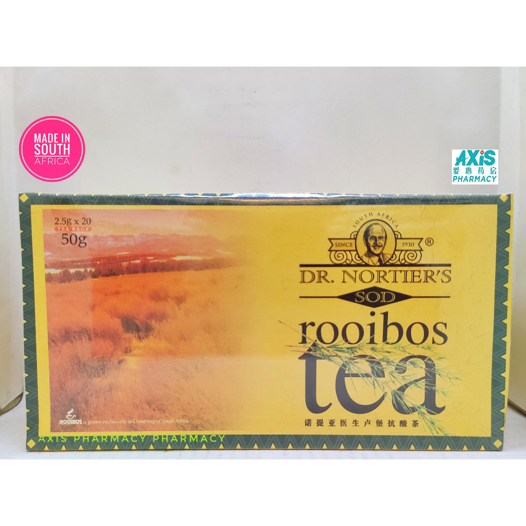DR. NORTIER'S ROOIBOS TEA 2.5G X 20 TEA BAGS SUPER-OXIDE DISMUTASE (Exp ...