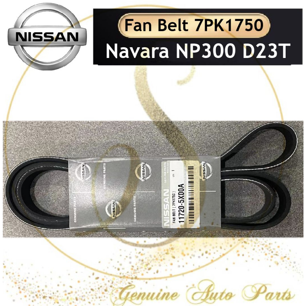 (100% ORIGINAL) Nissan NAVARA Fan Belt 7PK1750 Nissan Navara NP300 D23T ...