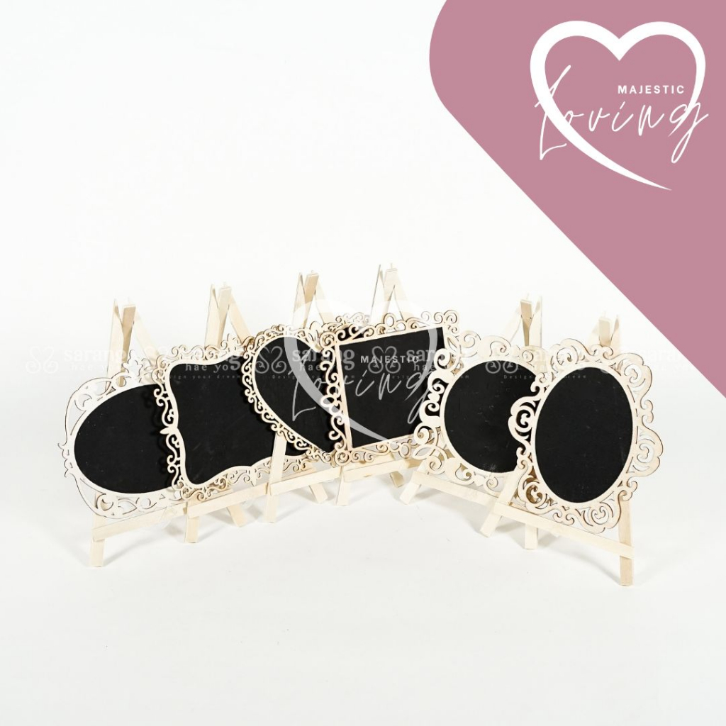 Wooden Blackboard Table Menu board Papan Hitam Meassage Board Wedding ...