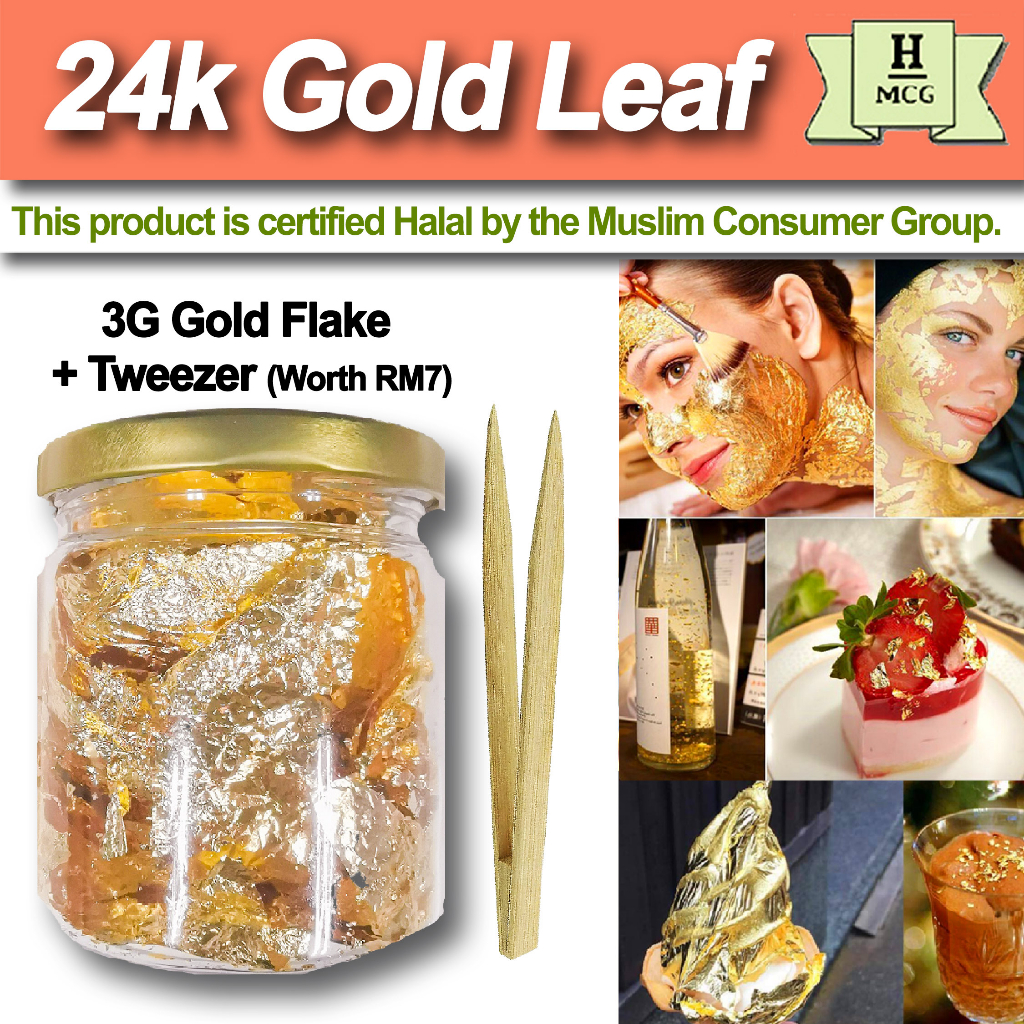 24K Gold Leaf 24K Gold Sheet Foil Gold Cake Decoration Art Decoration ...