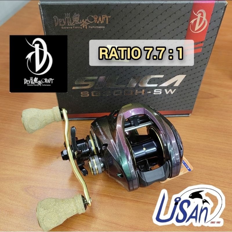 DEVIL CRAFT SILICA SG200H-SW SALTWATER BC BAITCASTING REEL MESIN ...