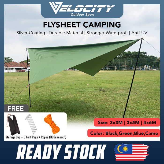 [ READY STOCK MALAYSIA ] FLYSHEET, Fly sheet Tent 3m x 5 5m & 3m x 3m ...