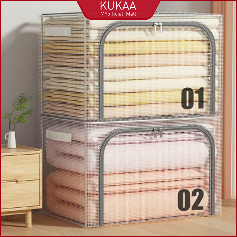 Large Storage Organizers Foldable Oxford Box Steel Frame Detachable ...