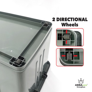 Abbaware Storage Box 80 Litre /Kotak Simpanan dengan roda/Storage Box ...