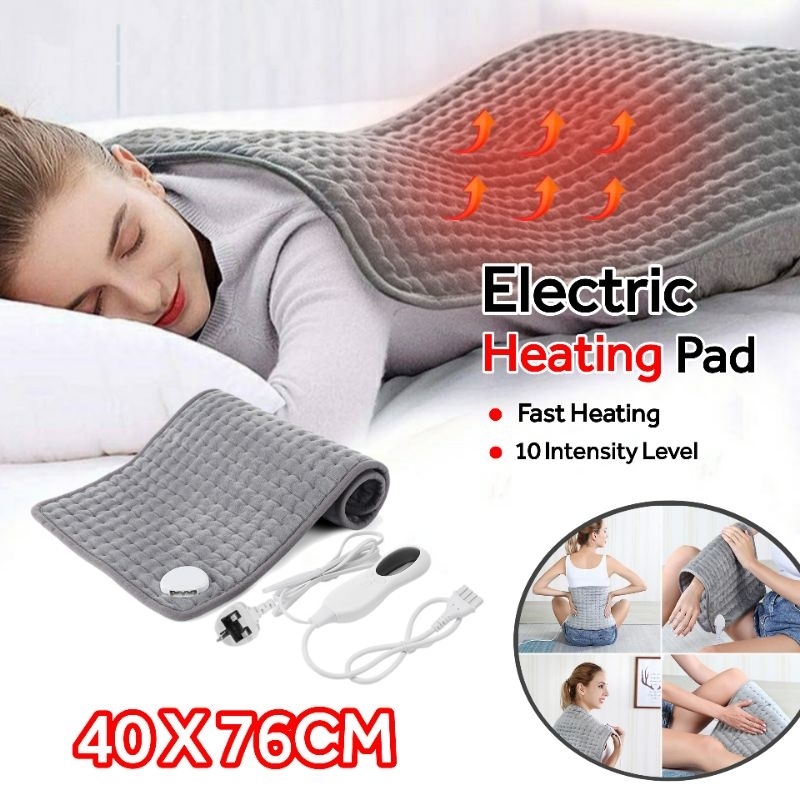 Electric Heating Pad Back Neck Massager Menstrual Period Pain Relief ...