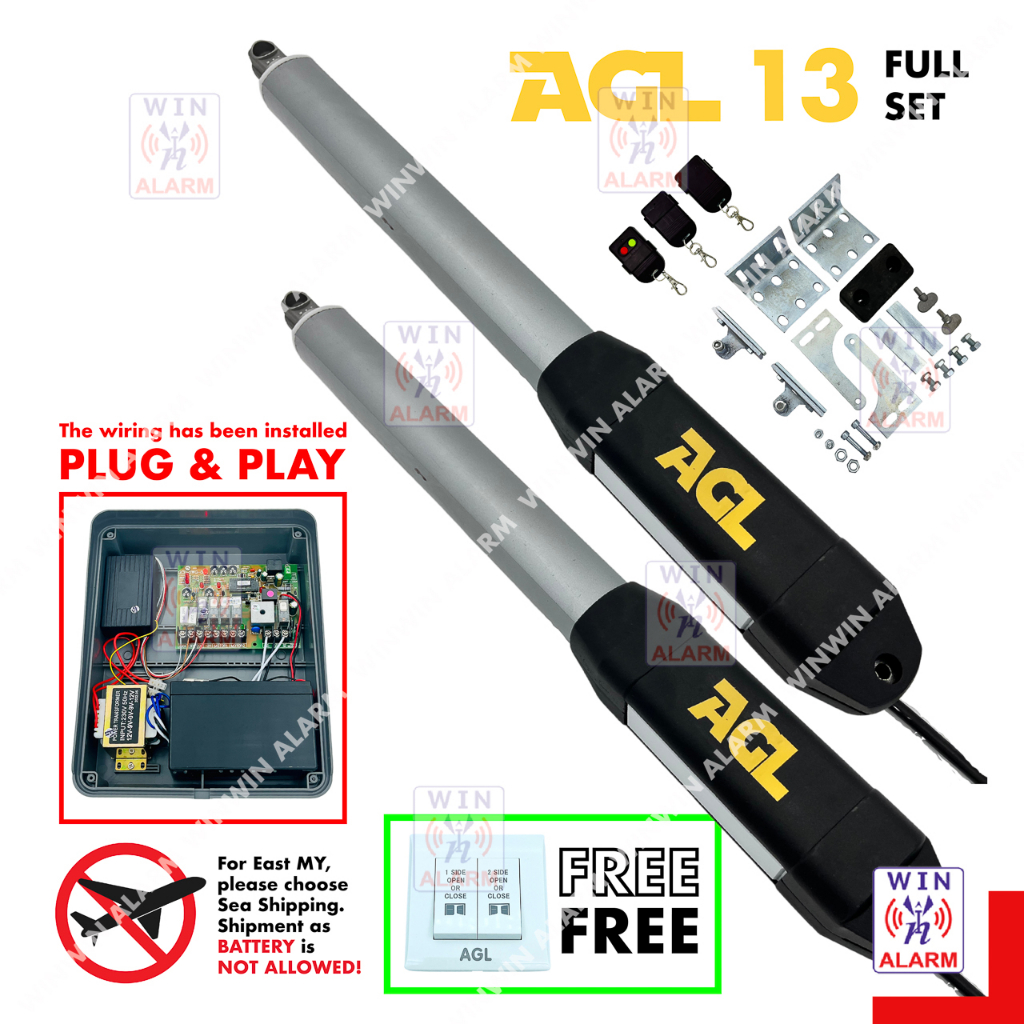AGL 13 ( FULL SET ) 2CH 433MHZ SWING AND FOLDING ARM autogate system | Shopee Malaysia