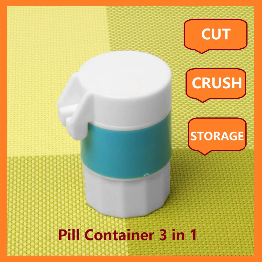 [READY STOCK IN MALAYSIA] PORTABLE 3 IN 1 MEDICINE PILL CUTTER BOX ...