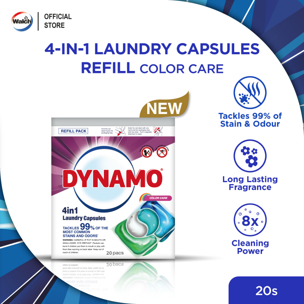 DYNAMO 4in1 Laundry Capsules Color Care 10ml*20pcs Refill | Shopee Malaysia