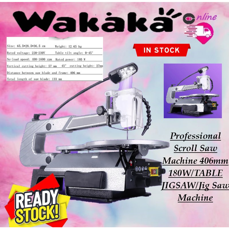 Professional Scroll Saw Machine 406mm 180W WoodWorking Machine/Table ...