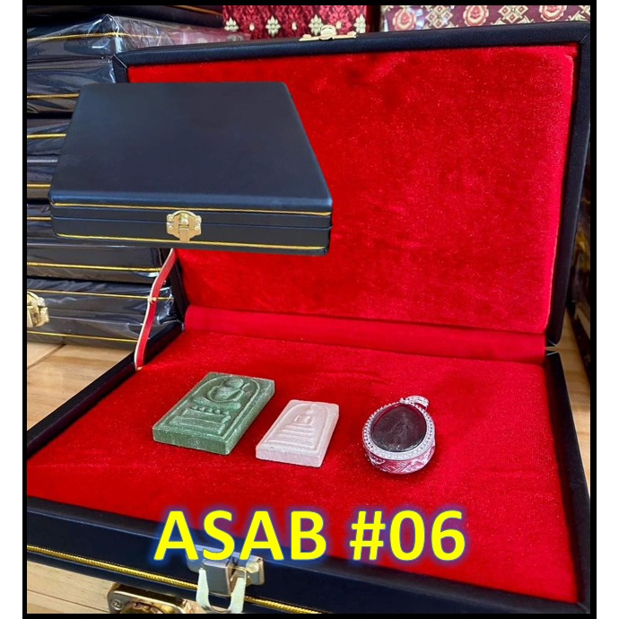 "Shockproof" Brocade Design & Leather Design Amulet Storage Box, 防震精美锦缎 ...