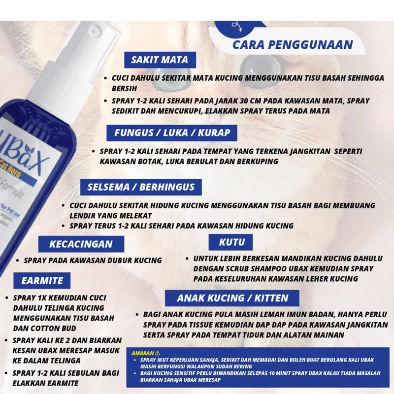 UBAX SPRAY ORGANIK KUCING ANJING | Shopee Malaysia