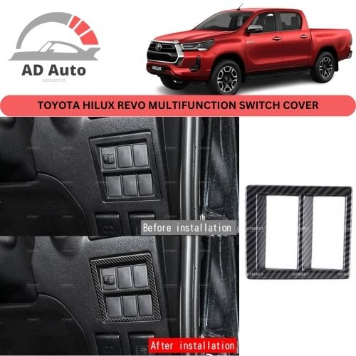TOYOTA HILUX REVO ROCCO INTERIOR MULTIFUNCTION SWITCH COVER / CARBON ...