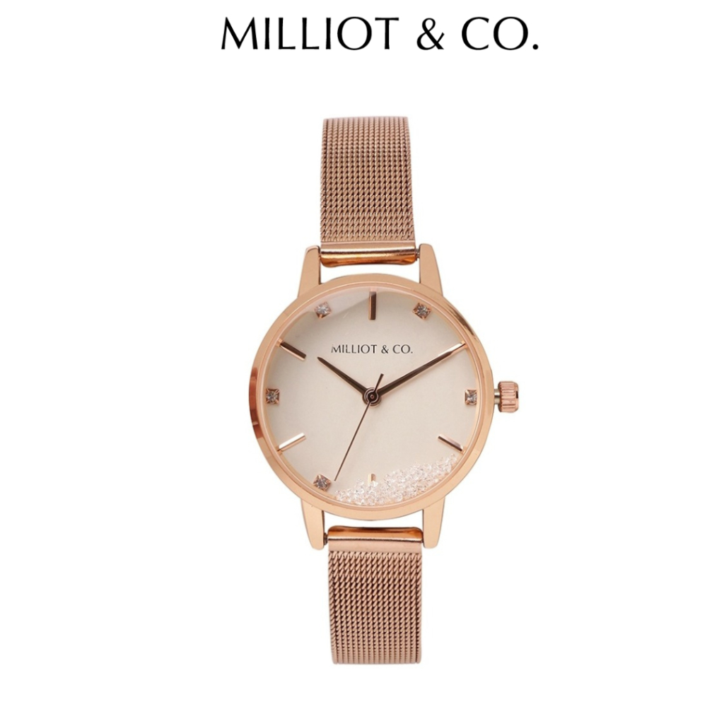 Milliot & Co Harper Rose Gold Mesh Strap Watch | Shopee Malaysia