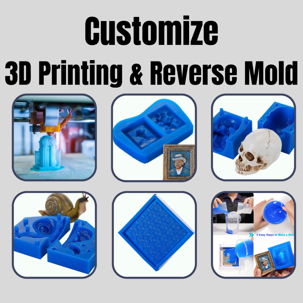 Custom Reverse Mold 3D Printing Rubber Silicon Mold for Toy figure or ...