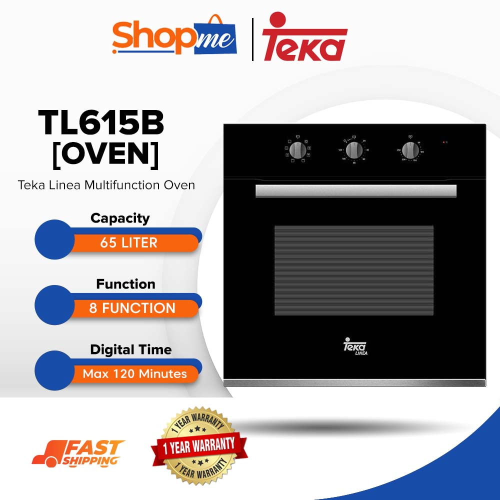 BUILT IN OVEN TEKA LINEA TL615B 65L MULTIFUNCTION BUILT-IN OVEN (MANUAL ...