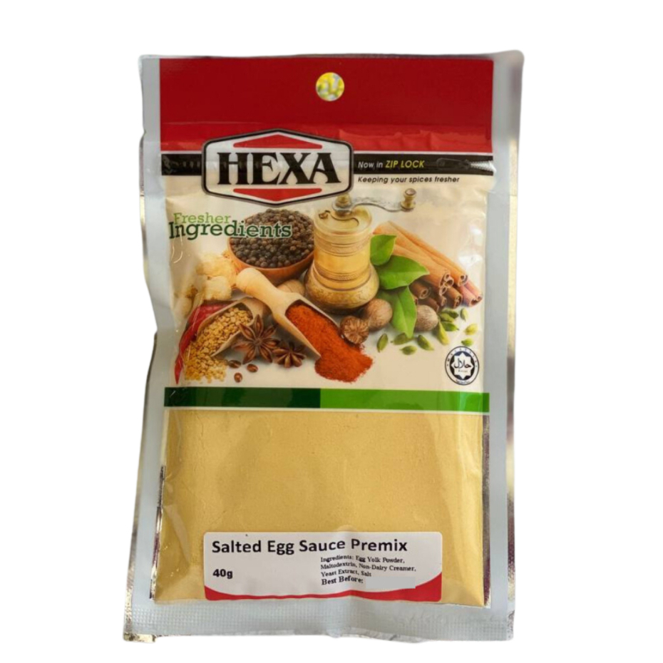 HEXA HALAL Salted Egg Sauce Powder Premix 40gm Serbuk Telur Masin ...