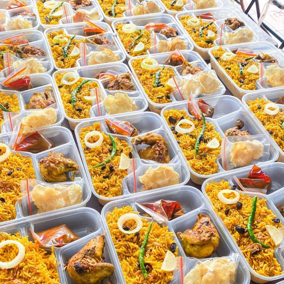 RORA - 2/3/4 Compartment Disposable Lunch Box With Cover / Kotak Nasi 3 ...