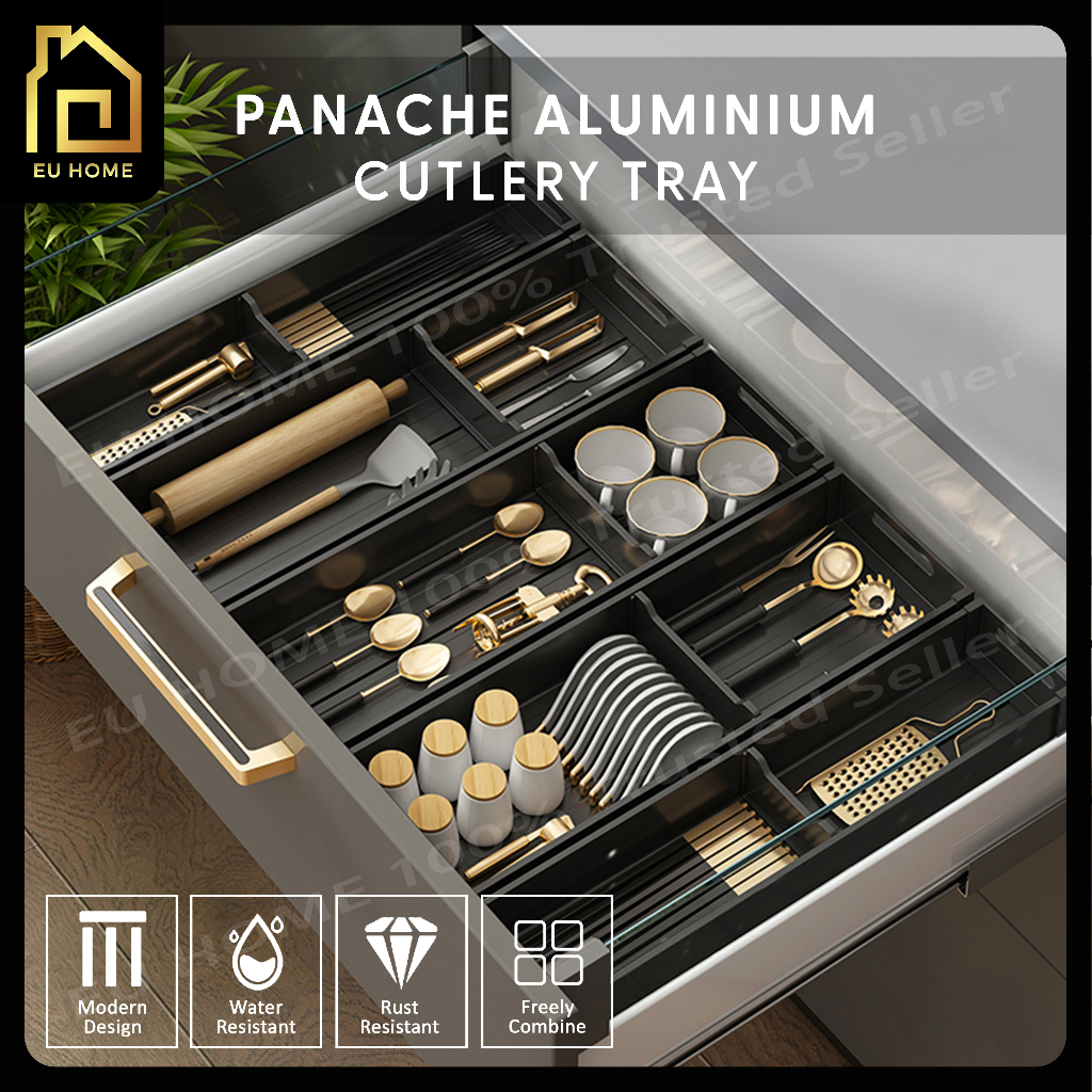 Organization Kitchen Drawer Divider Tableware Storage Box For Spoons ...