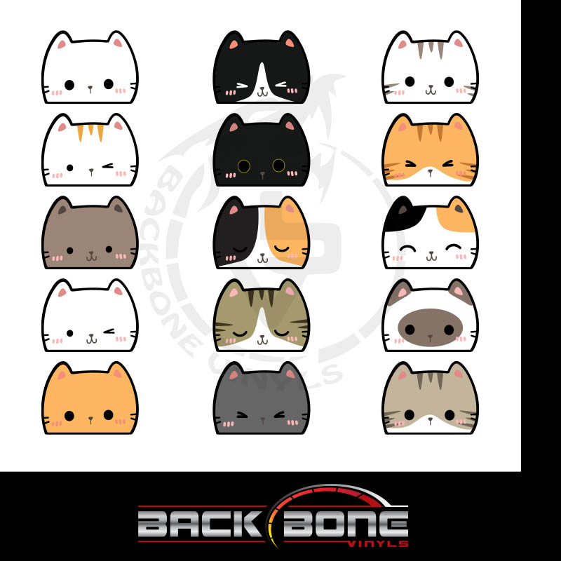 [READY STOCK] NEW Cute CAT Peeker Car Sticker Cute Peeking Sticker Auto ...