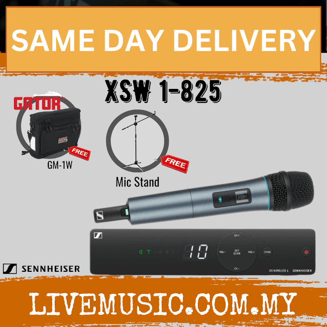 Sennheiser XSW 1-825-A Wireless Handheld Microphone System with Gator ...