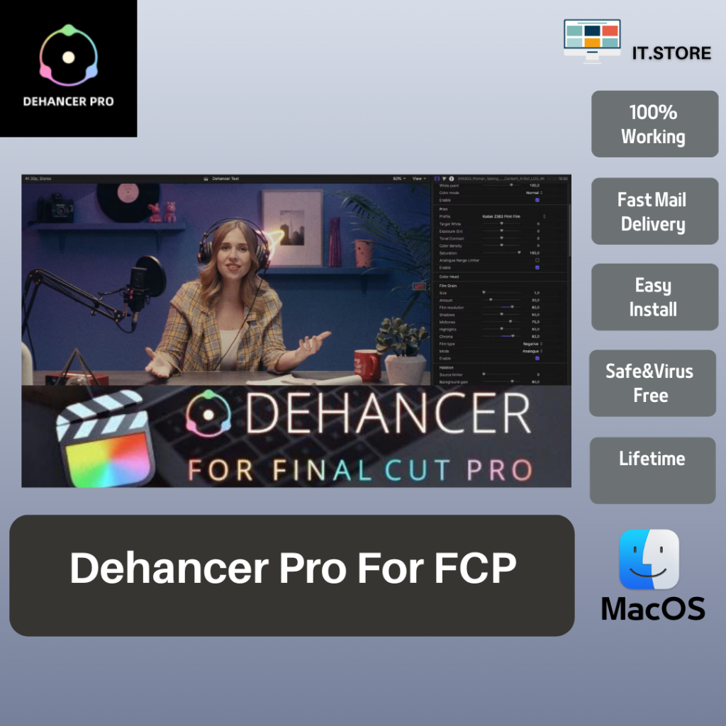 Dehancer Pro For FCP For Mac M1/M2/M2 Pro/M2 Max Chip Apple Silicone MacOs/Macbook/Mac Software ...