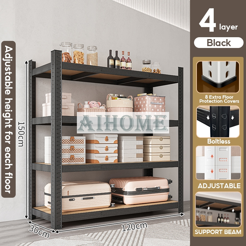 AH 🔥 5 Tier RACK Boltless Rack Home Storage Warehouse Store Room Office ...