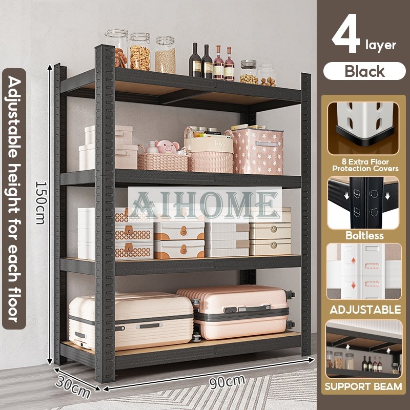 AH 🔥 5 Tier RACK Boltless Rack Home Storage Warehouse Store Room Office ...