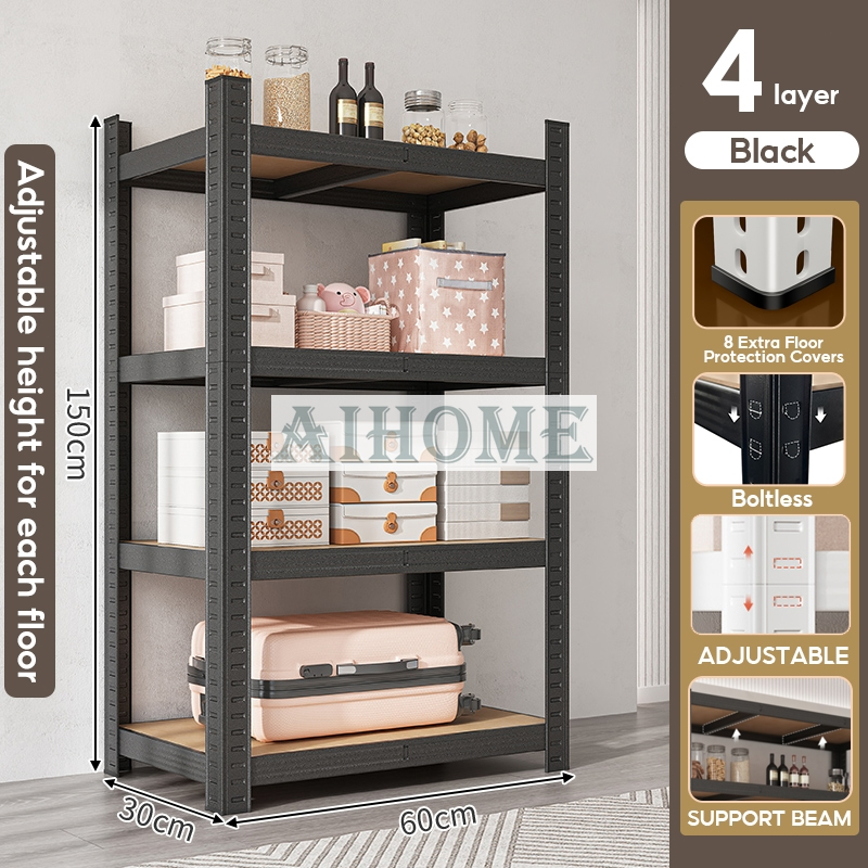 AH 🔥 5 Tier RACK Boltless Rack Home Storage Warehouse Store Room Office ...