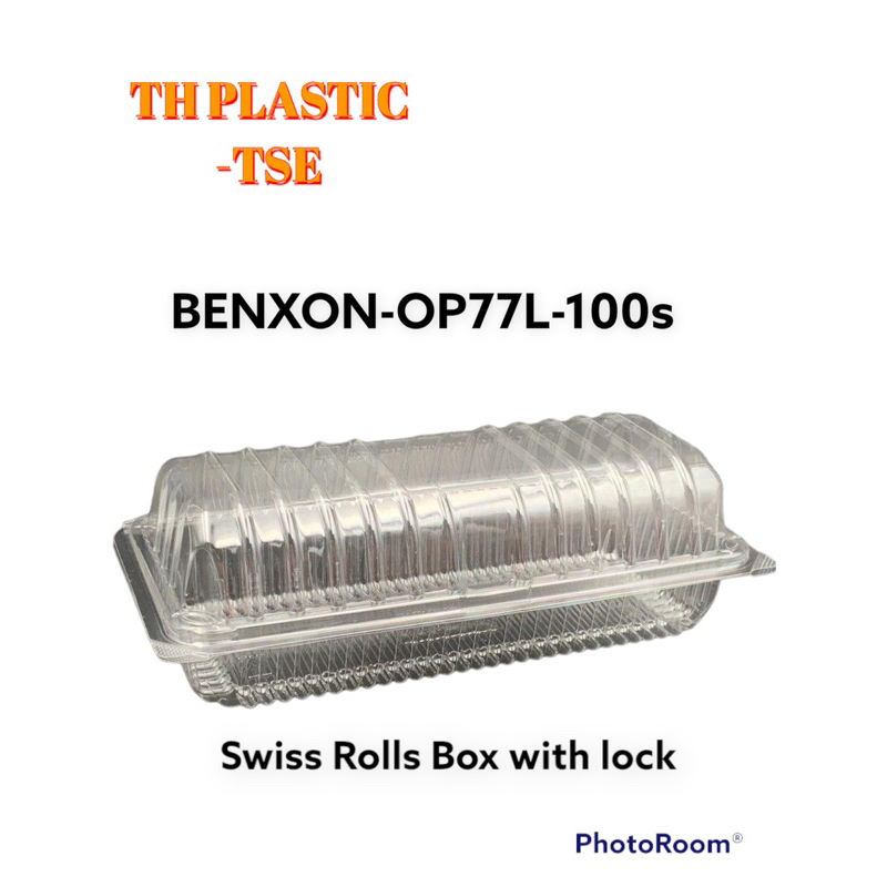 TH-Benxon OPS-H77L-100s Swiss Roll Cake Plastic Tray Bakery Disposable ...