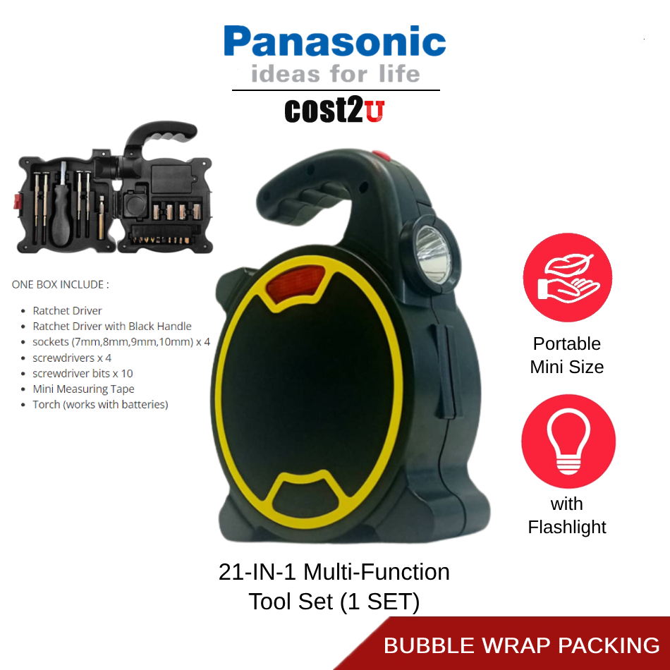 Panasonic 21-IN-1 Portable Multi-Function Mini Tool Set | ZC1218 ...