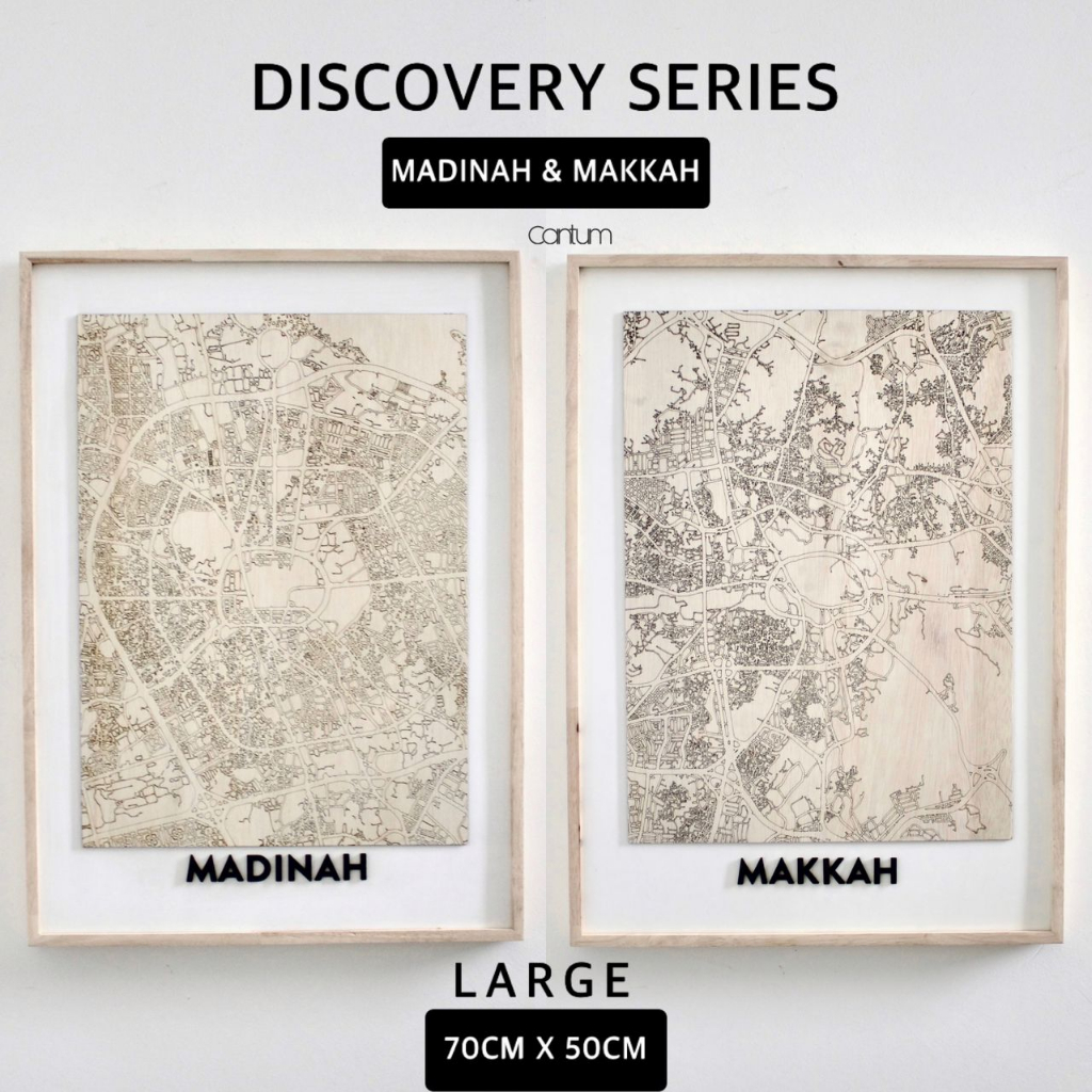 Custom Wall Decor Map Peta Wooden Islamic Wall Décor / Hiasan Dinding ...