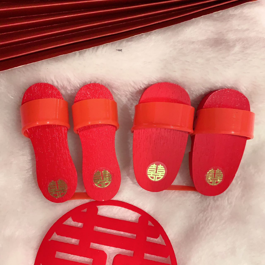 Chinese Wedding Cute Mini Clogs Decoration Mini Wooden Clogs Souvenir ...