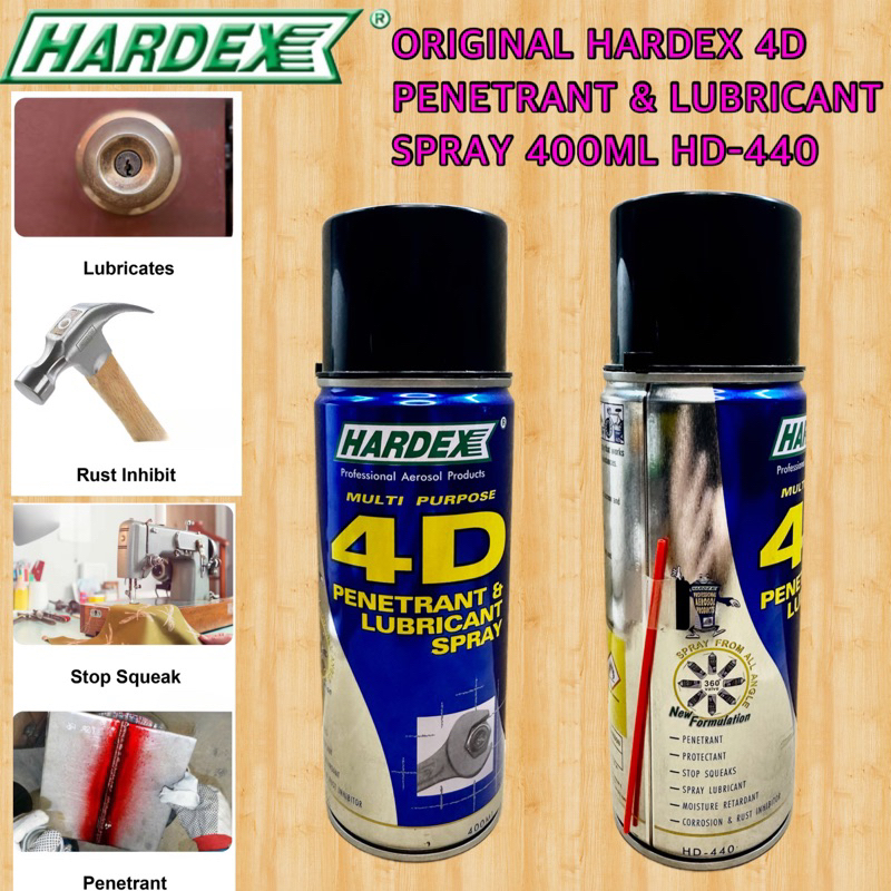 ORIGINAL HARDEX 4D PENETRANT &LUBRICANT SPRAY 400ML HD-440 READY STOCK ...