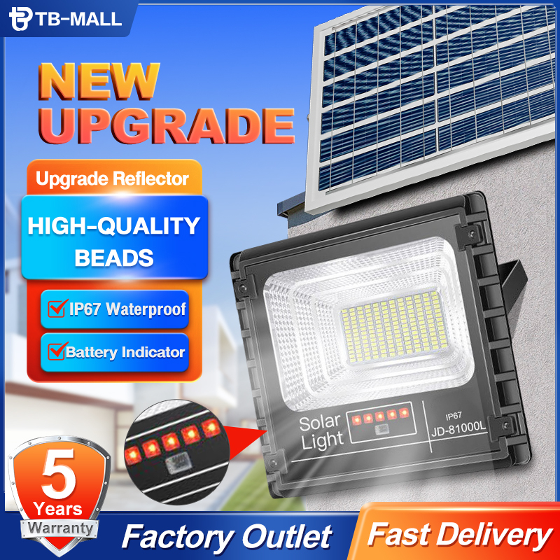 Lampu Solar Light Outdoor Lighting 1200W Solar Panel Spotlight Solar ...