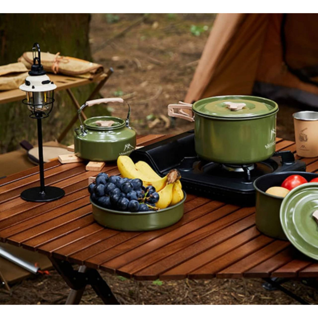 MOUNTAINHIKER COOKING SET camping set with teapot | Shopee Malaysia