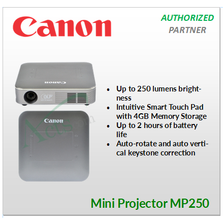 Canon Mini Projector MP250 (Portable Mini Projector with up to 93" of ...