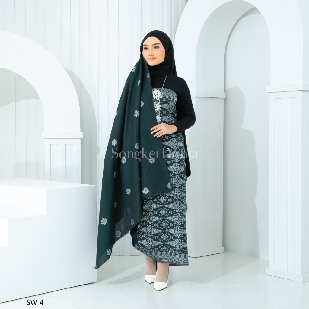 SONGKET MELATI (BUNGA TABUR) - KAIN PASANG / KAIN SONGKET TENUN ASLI ...