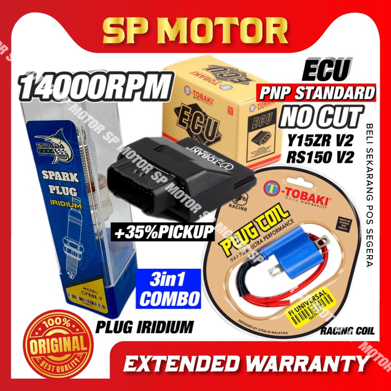 TOBAKI ECU No Cut Y15ZR RS150R PNP Standard | Y15 RS150 V2 Buang Cut ...
