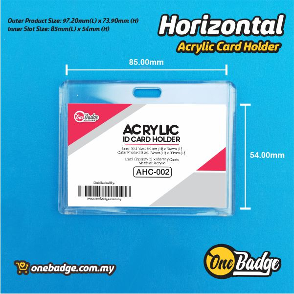 Acrylic ID Card Holder | Horizontal Acrylic Card Holder | High Quality ...