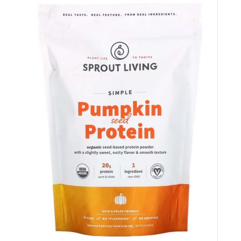 Sprout Living, Simple Pumpkin Seed Protein, 1 lb (454 g) | Shopee Malaysia