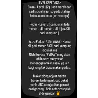 SAMBAL GEPUK 3 LEVEL KEPEDASAN - READY TO EAT -SEDIA UNTUK DIMAKAN ...